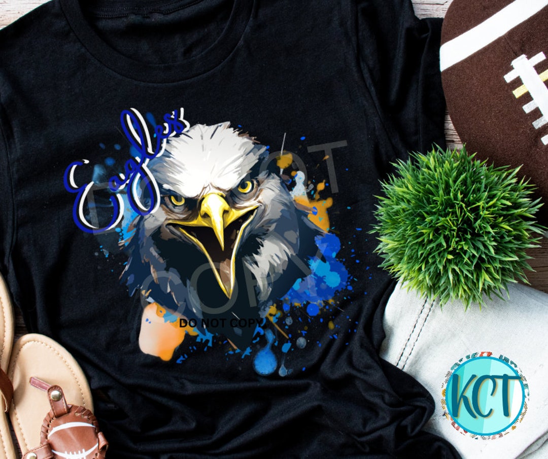 Eagles Water Colored, Eagles Mascot DTF, Eagles, Mascot, School Spririt ...