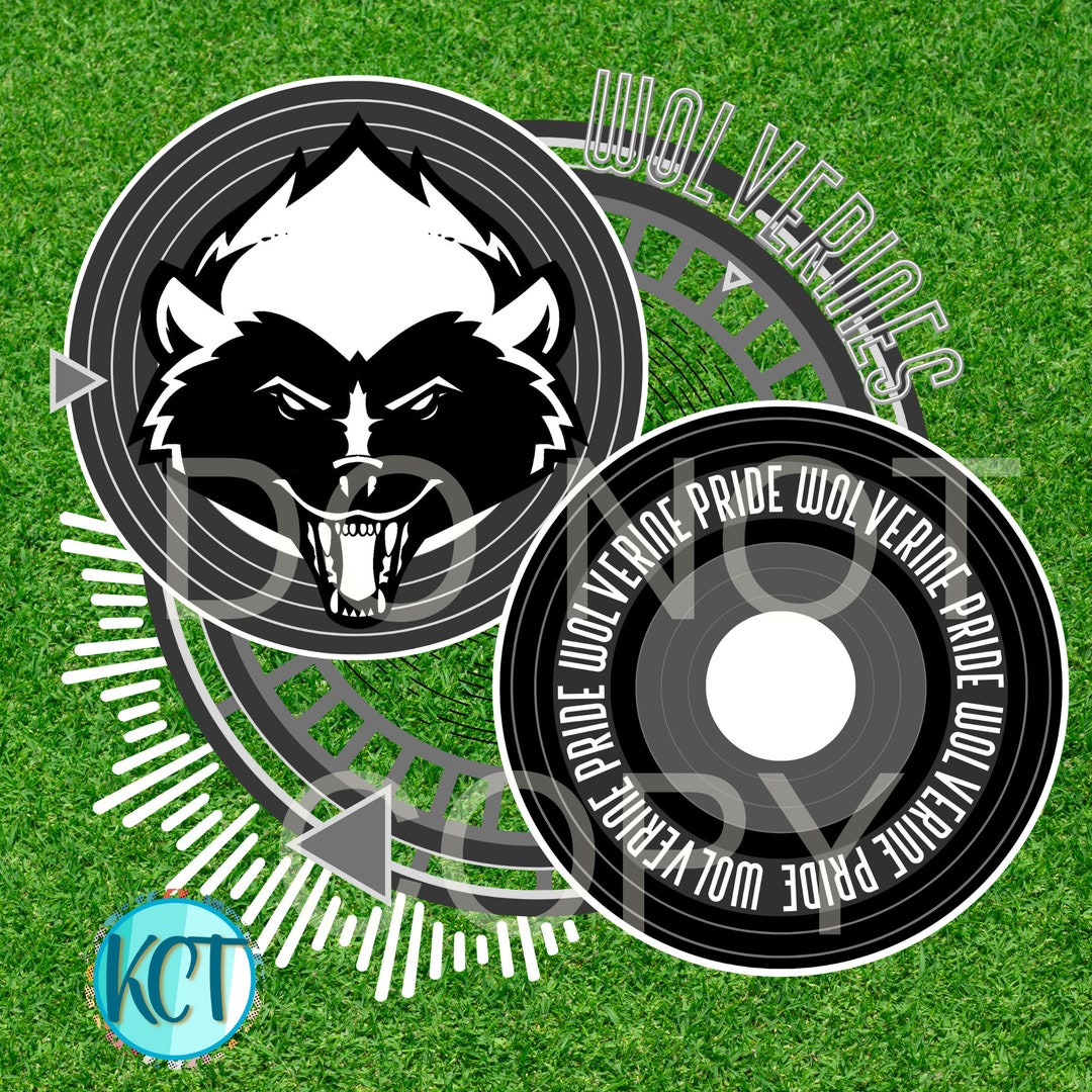 Wolverine Record Disc Mascot Png Wolverines School Spirit - Etsy Australia