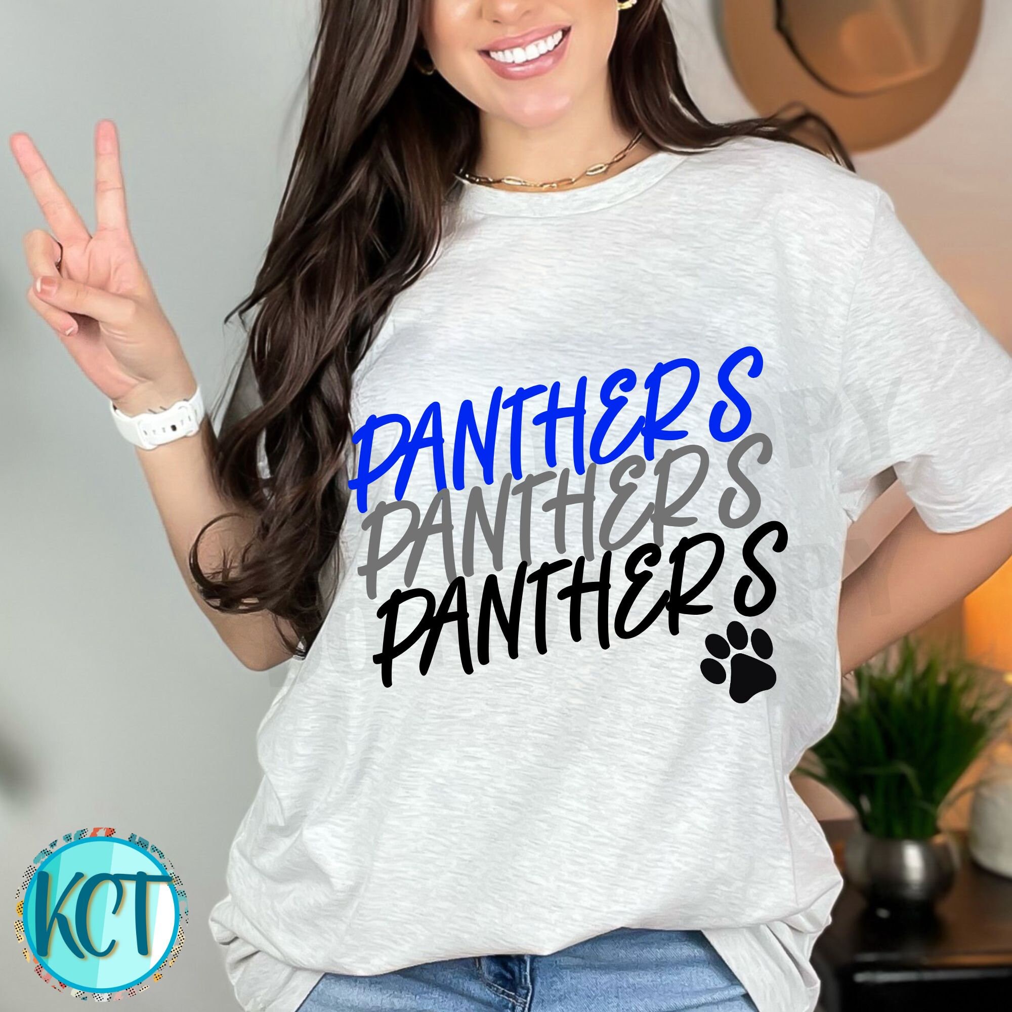 Panthers Mascot DTF / Panthers 3X/ Panther Paw Ready to Print - Etsy