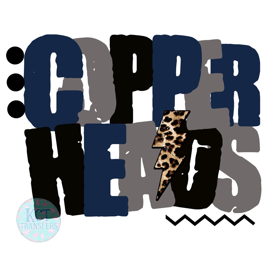 Copperheads Png, Copperheads Mascot, Lightning, School Spirit - Etsy