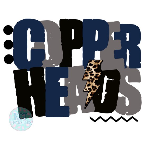 Copperheads Png Copperheads Mascot Lightning School Spirit - Etsy