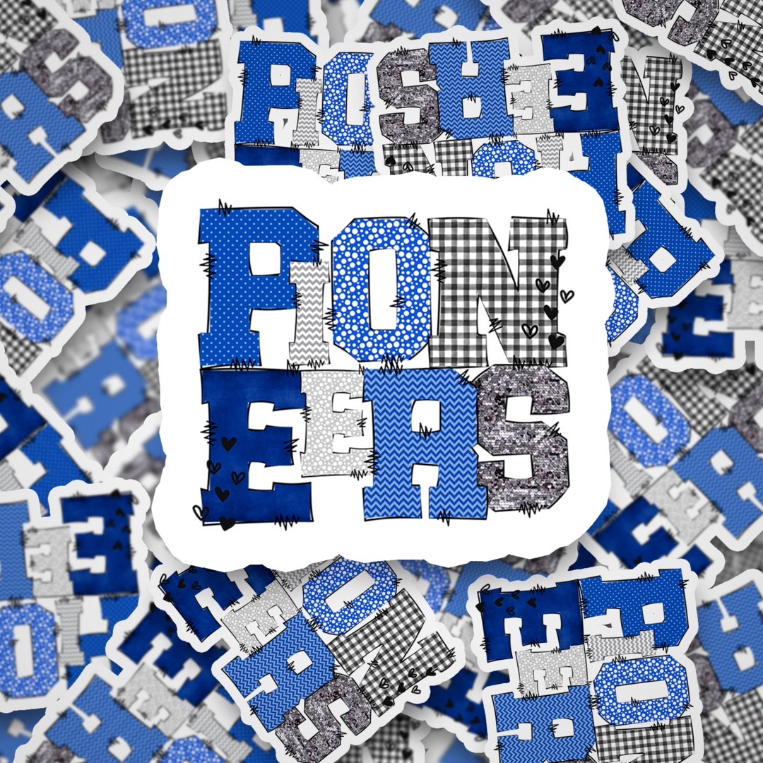 Pioneers Doodle Sticker, Pioneers Doodle, Blue, Grey, Pioneer Mascot ...