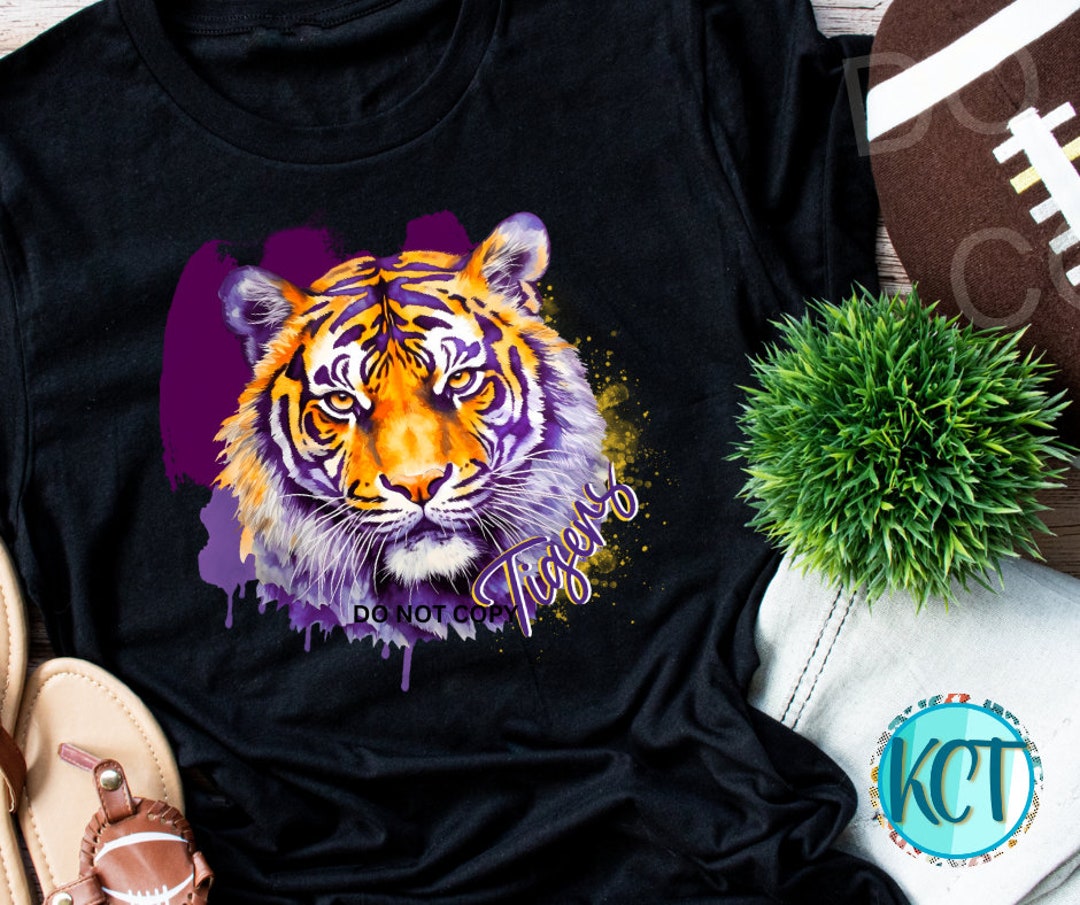 Tiger Pride Water Colored DTF, Tigers School Spirit, Tigers, Tiger ...