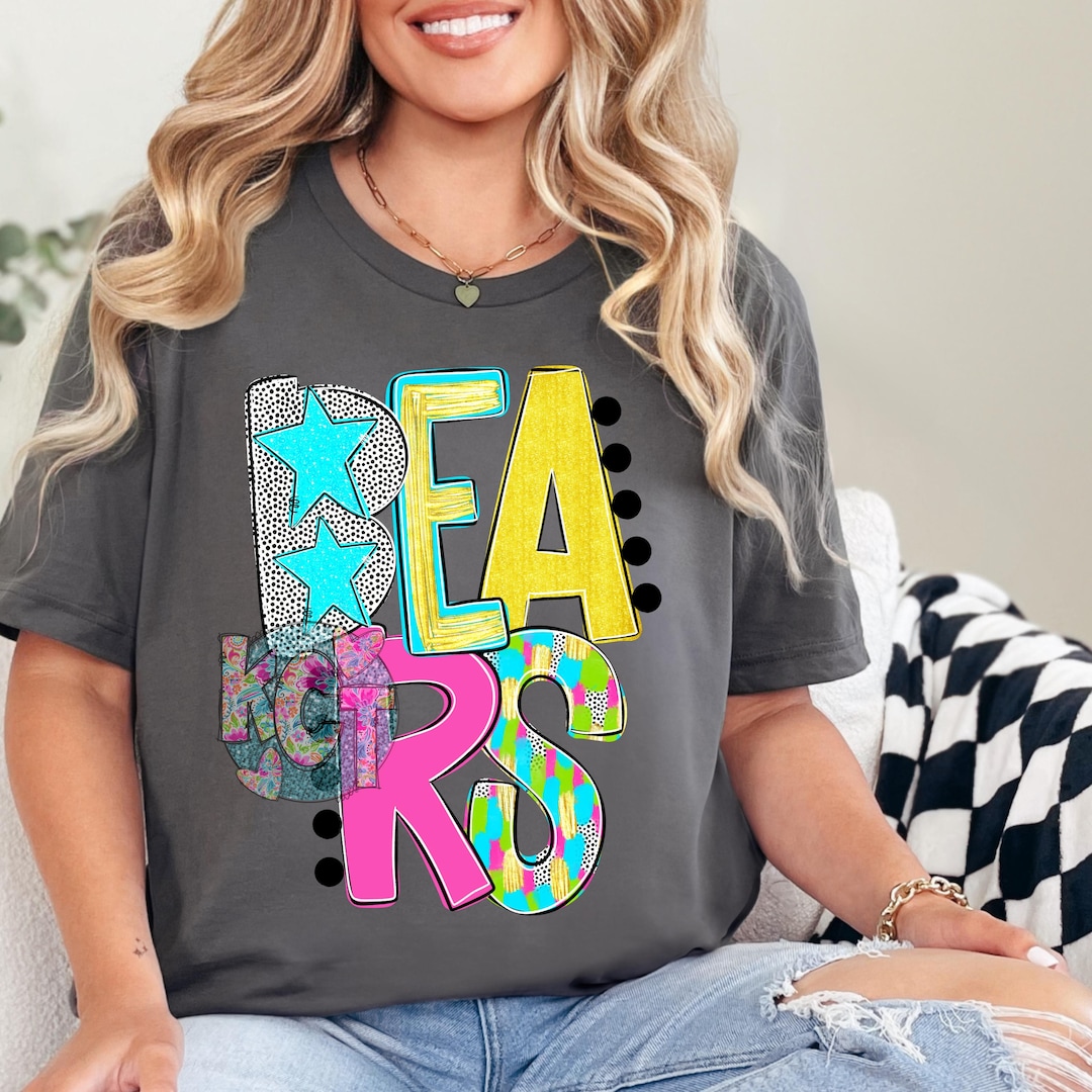 Bears Stars and Dots, Stars, Dots, Bears, Bears DTF, DTF, School Mascot ...