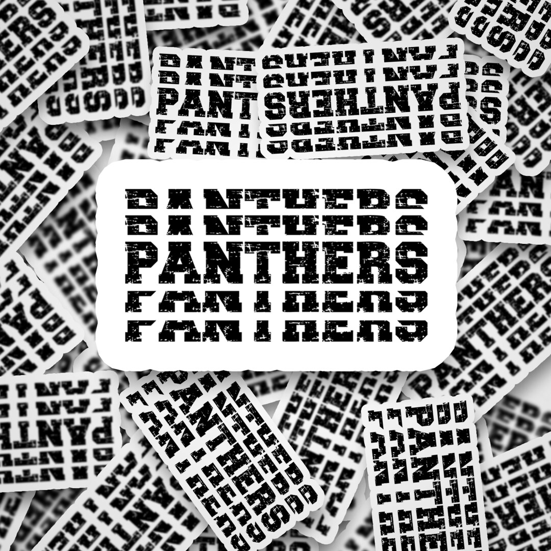 Panthers Stacked Sticker, Panther Mascot Sticker, Waterproof Sticker ...