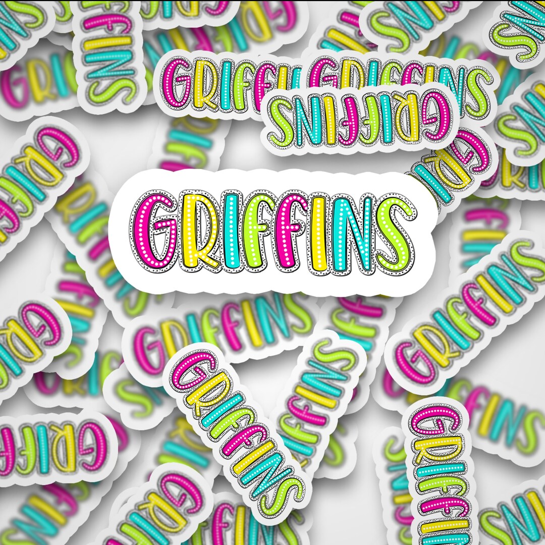 Griffins Polka Dot Die Cut Sticker, Mascot Sticker, Griffins, Die Cut ...