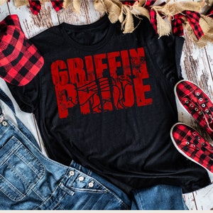 Griffins Mascot PNG, Griffin Pride Red Distressed PNG, Griffins Mascot ...
