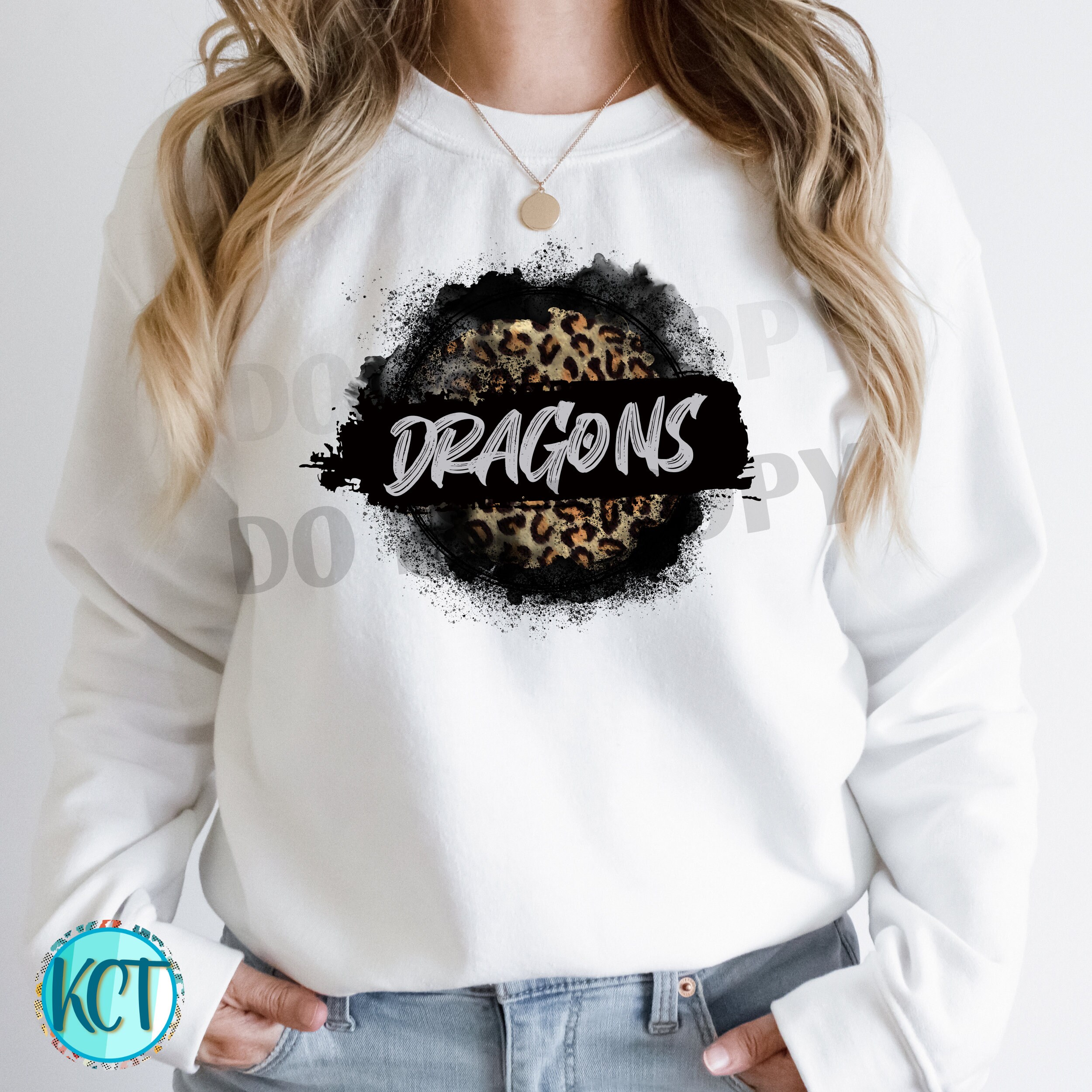 Dragons Mascot DTF Dragons DTF School Spirit Leopard Ready - Etsy