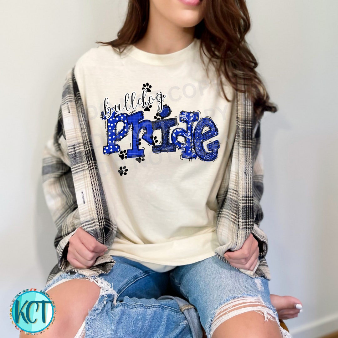 Bulldog Pride Blue Mascot Png, Bulldog School Spirit, Bulldog ,bulldog ...