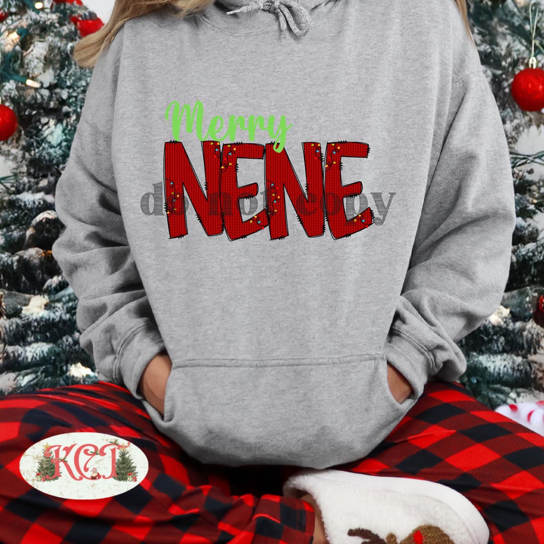 Merry Nene, Nene, Christmas, Knit, DTF, Ready to Press - Etsy