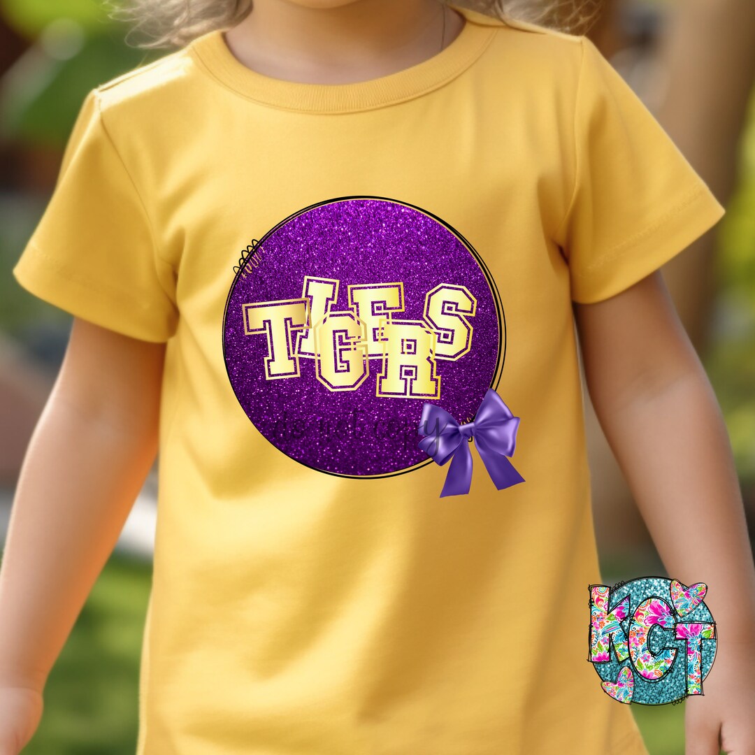 Tigers Doodle Glitter, Tigers DTF, Tigers Mascot, Sequins, Mascot DTF ...