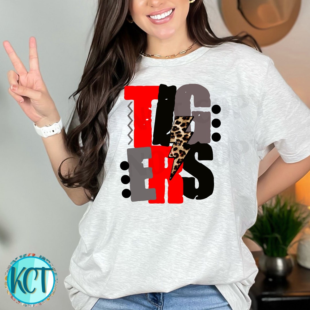 Tigers Mascot Png, School Spirit, Tigers, Leopard Lightning, Red - Etsy