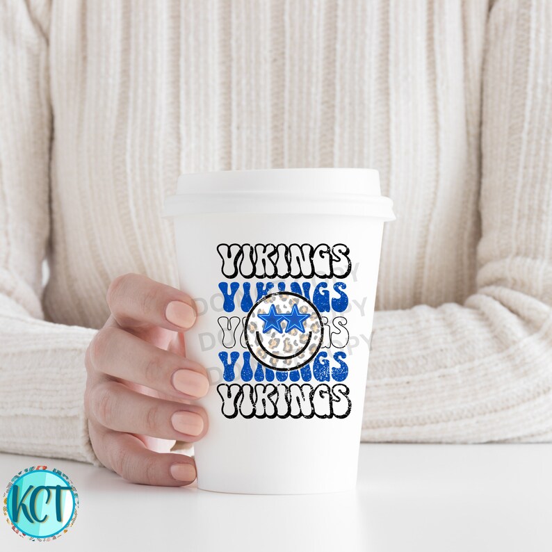 Vikings Mascot Smile Png Vikings School Spirit Vikings - Etsy