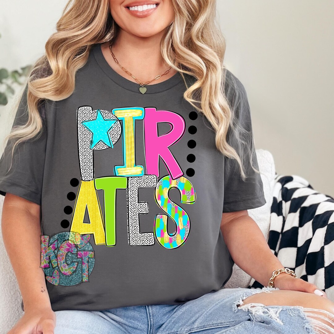 Pirates Stars and Dots, Stars, Dots, Pirates, Mascot, Mascot DTF ...