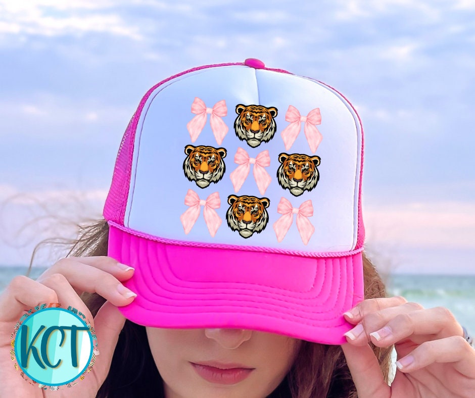 Coquette Bows and Tigers Png, PNG, Cute, Girly, Bow, Tigers, Mascot ...