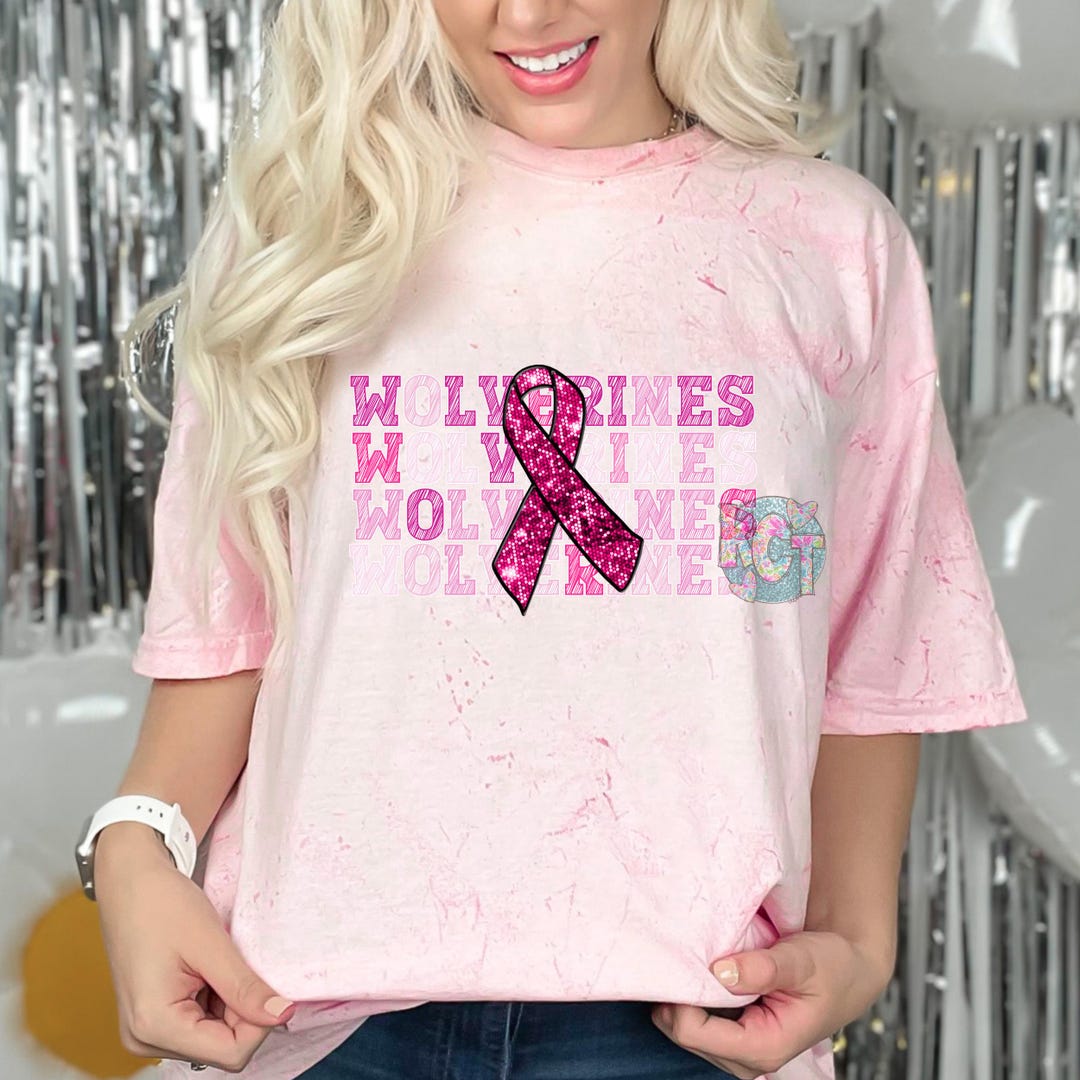 Wolverines Breast Cancer Mascot Png, Wolverines School Spirit ...