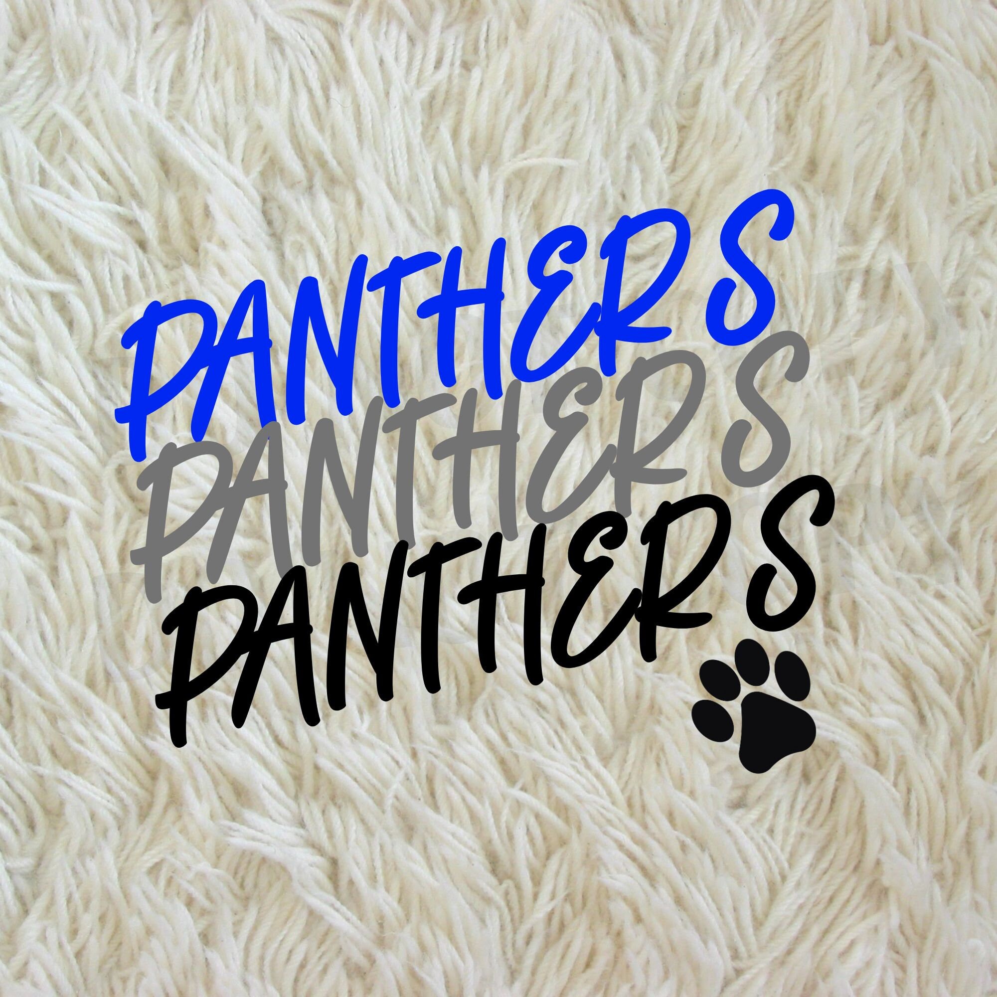 Panthers Mascot DTF / Panthers 3X/ Panther Paw Ready to Print - Etsy