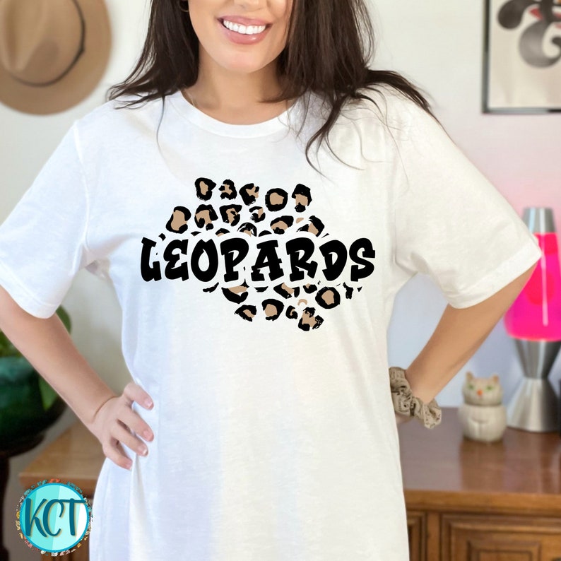 Leopards Mascot Png Leopards School Spirit Leopards - Etsy