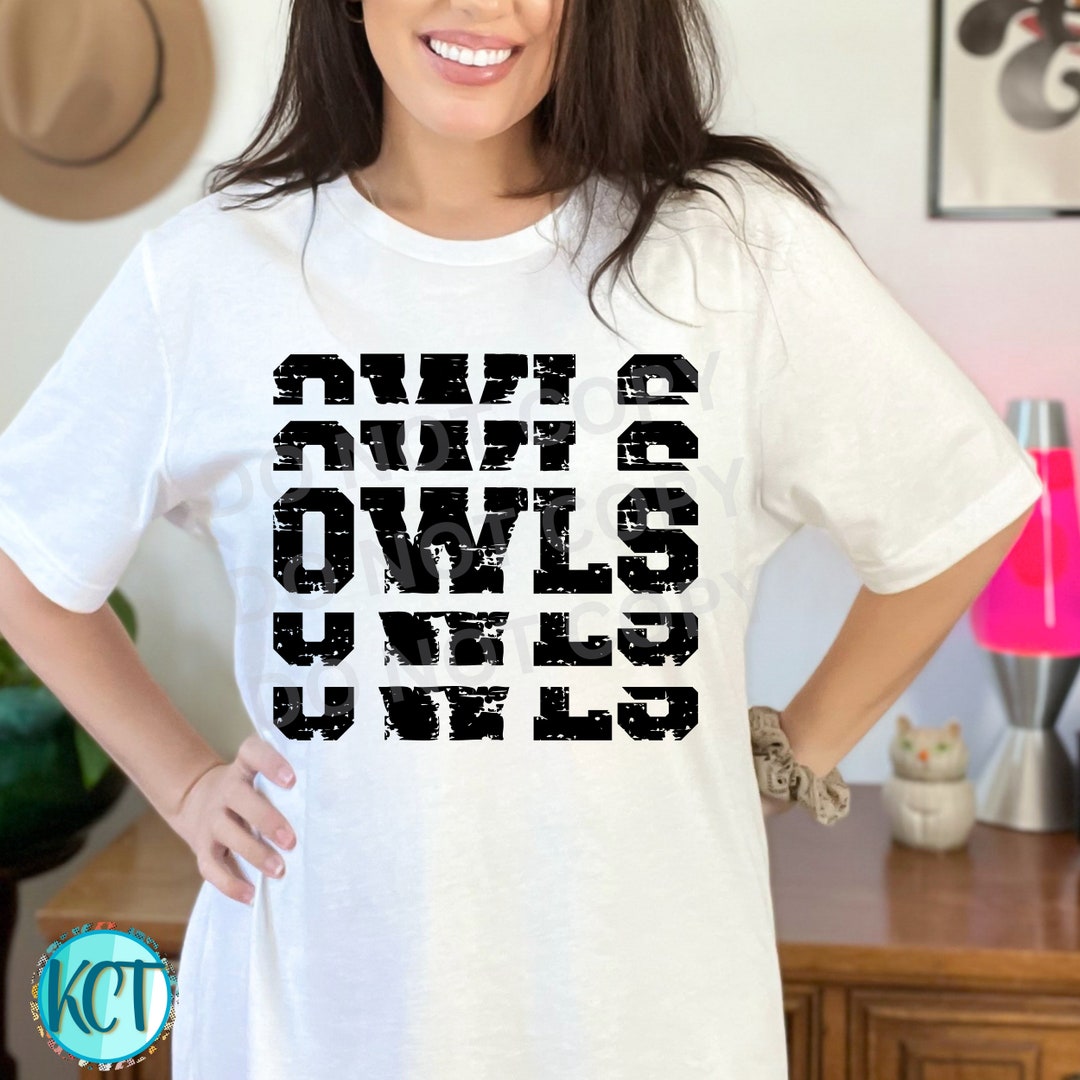 Owls Mascot Png, Owls School Spirit, Owls, Owls Stacked Mascot - Etsy