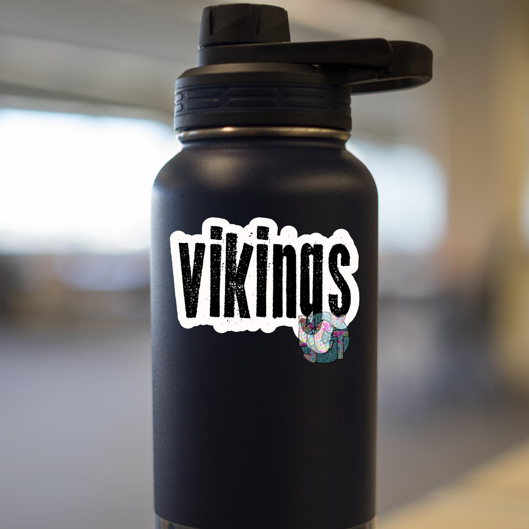Vikings Typography Sticker, Vikings Mascot, Vikings Sticker, Mascot ...