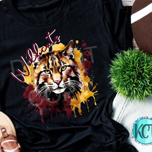 Wildcats Water Colored Mascot PNG, Wildcats School Spirit, Wildcats ...