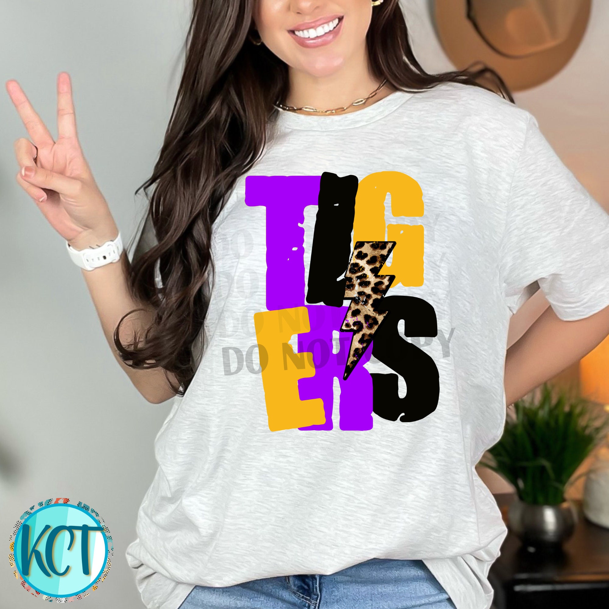 Tigers Mascot Png School Spirit Tigers Lightning - Etsy