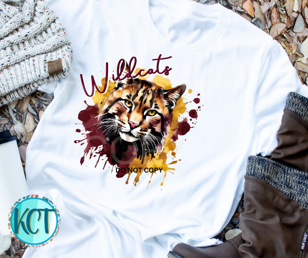 Wildcats Water Colored Mascot PNG, Wildcats School Spirit, Wildcats ...