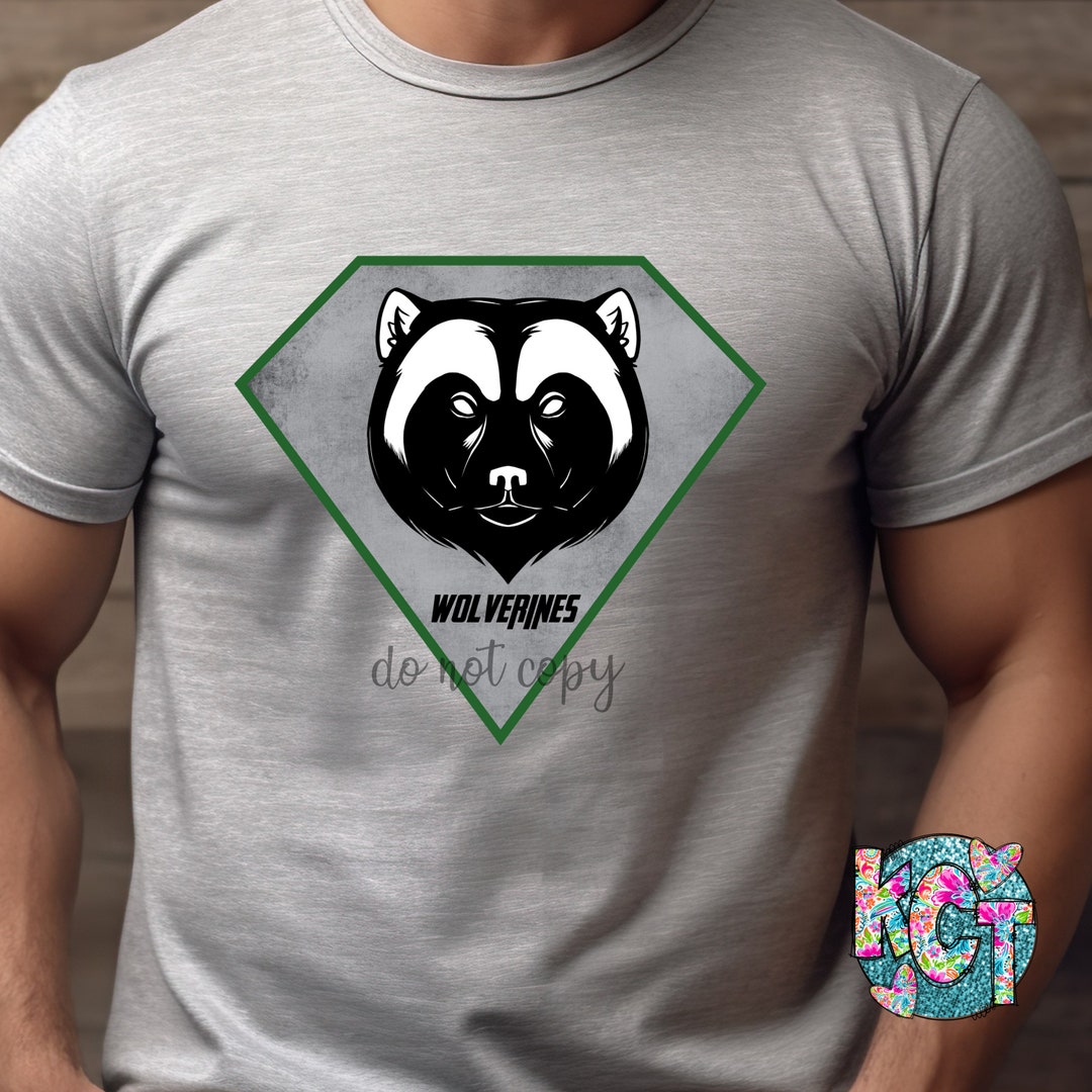 Super Wolverines Grey, Super Wolverines, Wolverines Mascot DTF ...