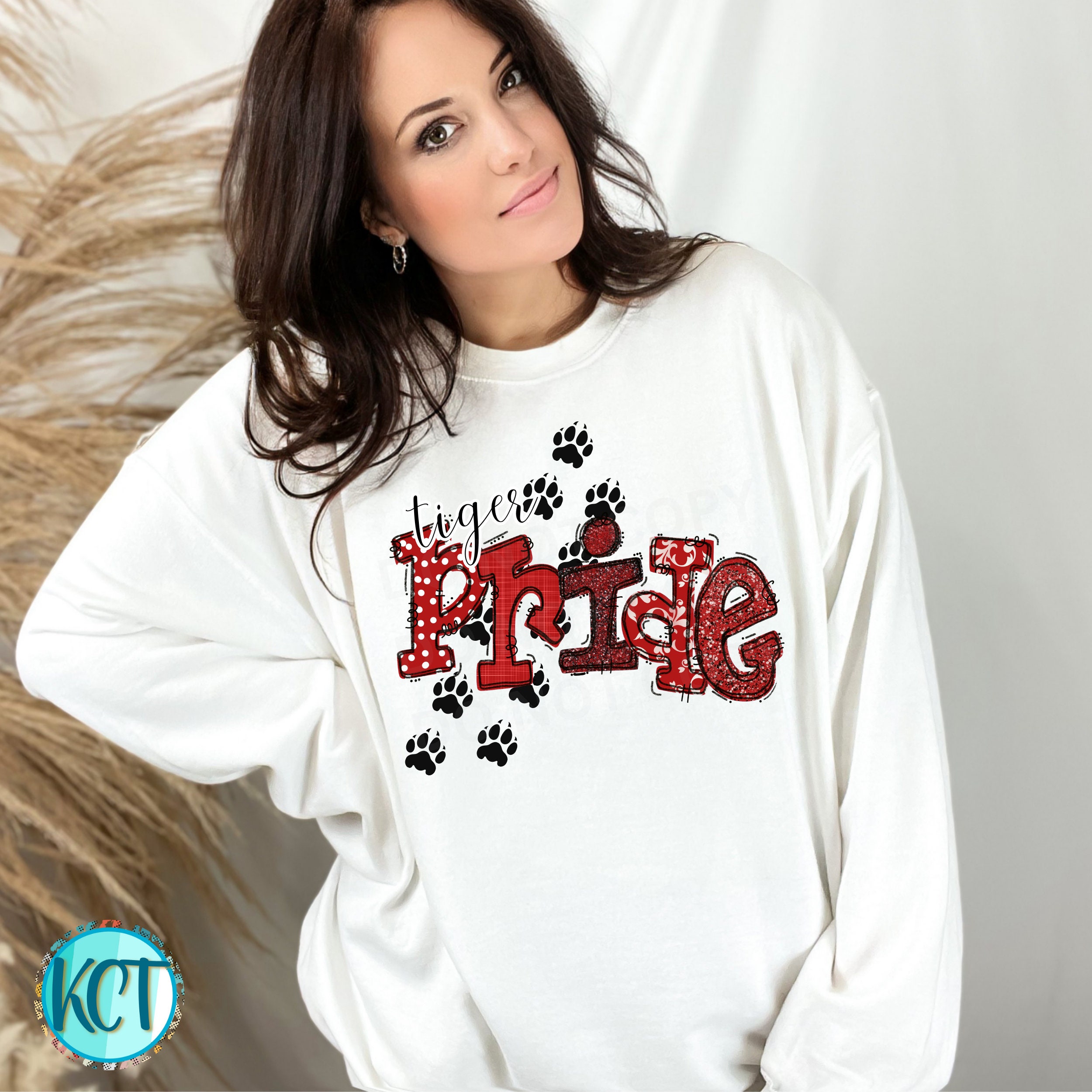 Tiger Pride Red Mascot DTF Tigers School Spirit Tigers - Etsy