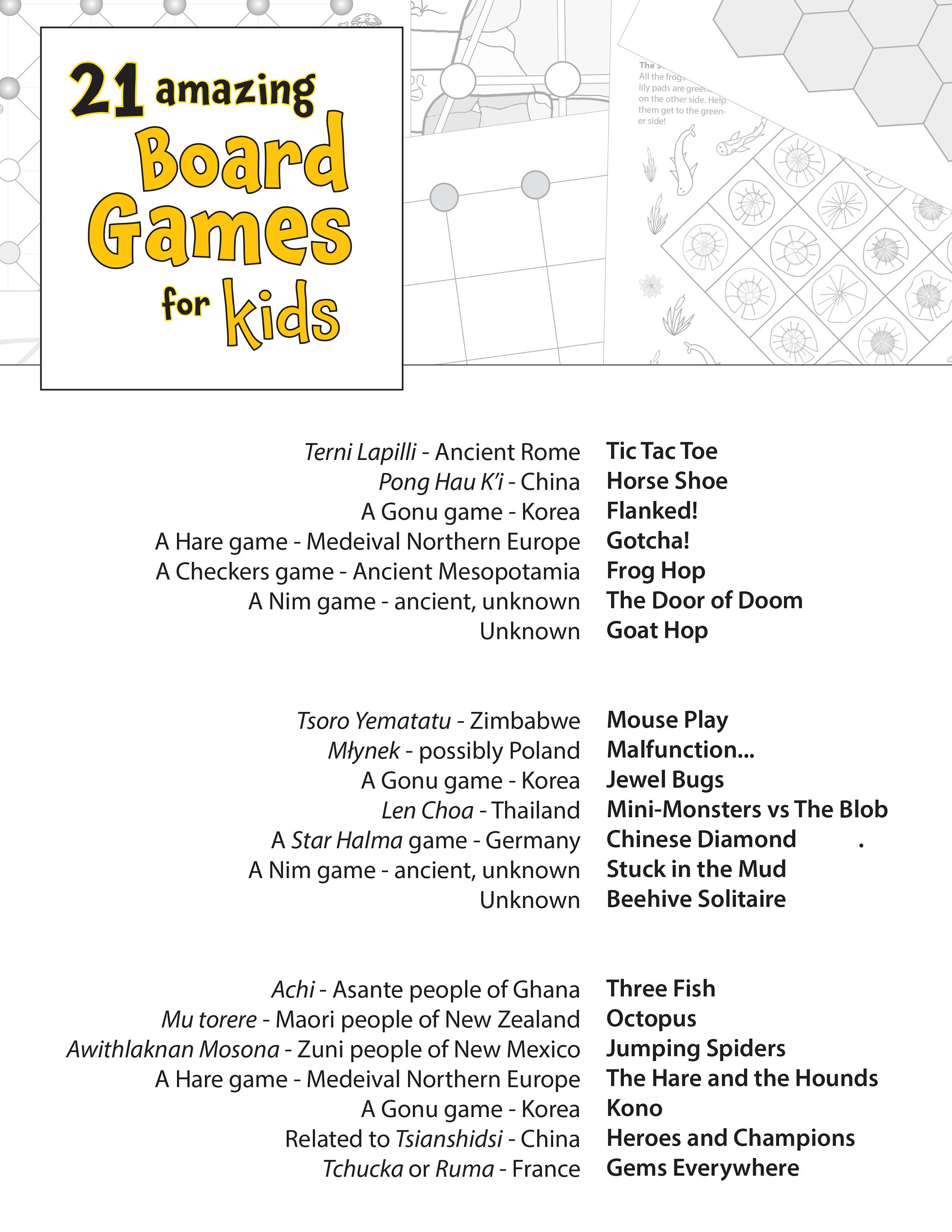 21 Printable Board Games, Family Games, Boredom Buster, Games for Kids ...