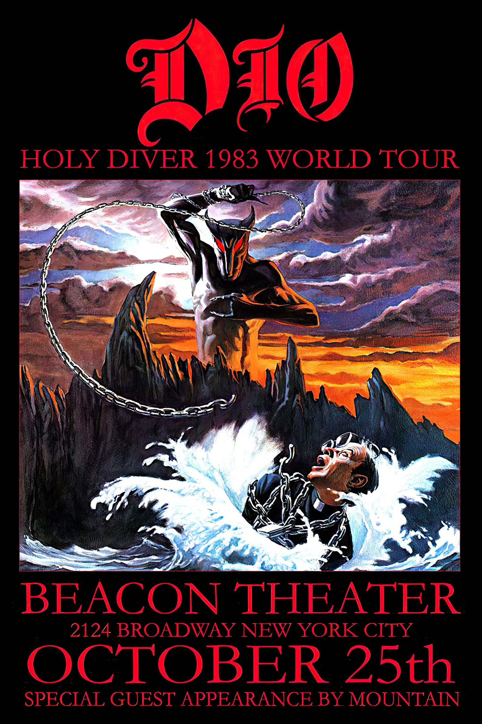 Dio Holy Diver Concert Rock Poster Reproduction | Etsy