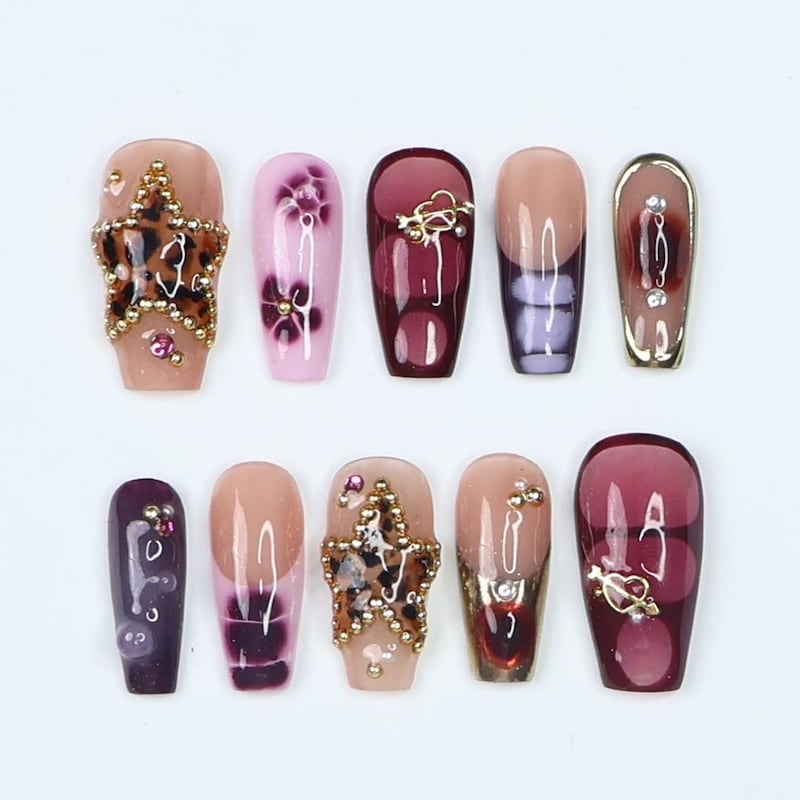 Coffin Shape Nail Set - Etsy