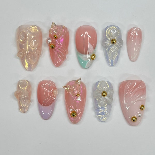 Cute Medium Press on Nails - Etsy