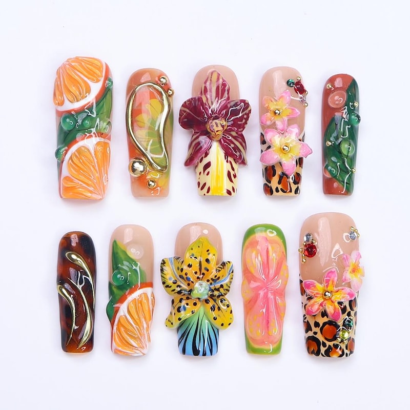 Maximalist Art Nails - Etsy