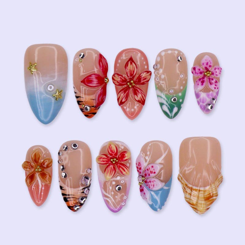 Summer Nail Designs 3d - Etsy