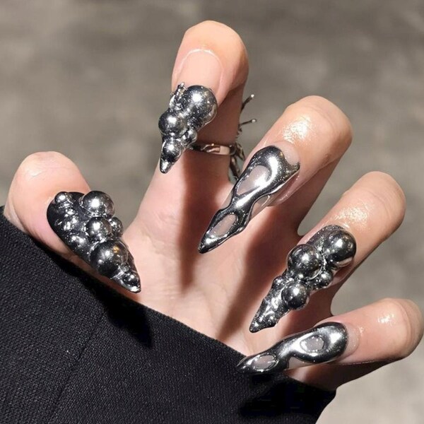 Goth Nails - Etsy