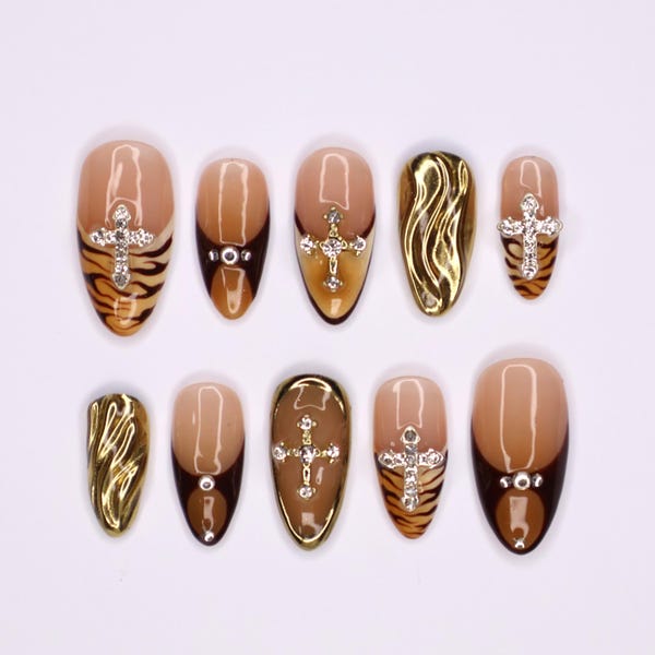 Instant Luxury Acrylic Press on Nails- Timeless French | Square | Fake ...