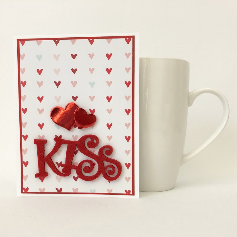 Handmade Kiss-themed Greeting Card – Perfect for Anniversaries ...