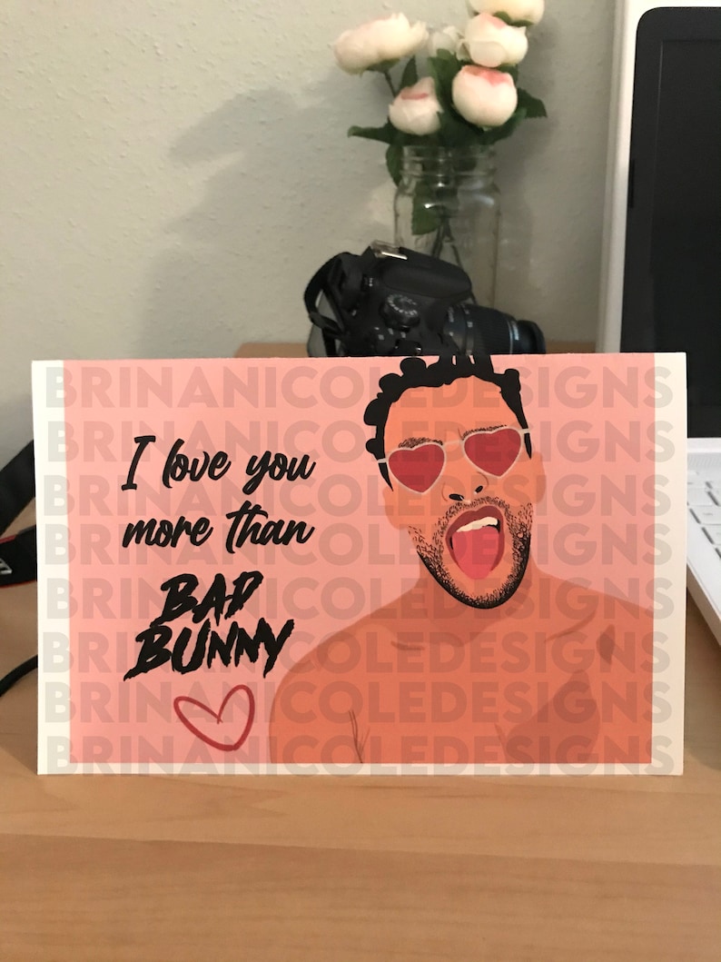 Bad Bunny Valentines Day Card Digital Download - Etsy