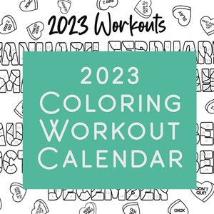2023 Coloring Workout Calendar - Candy Hearts - Etsy