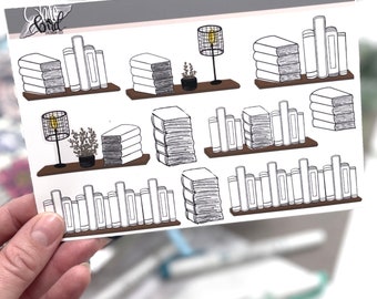 Book Tracker Sticker Sheet - Etsy