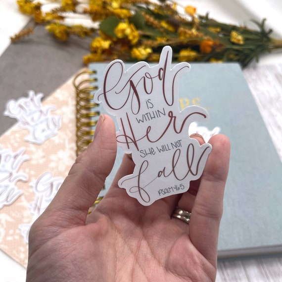 God is Within Her Vinyl Decal Faith Stickers for Laptops - Etsy