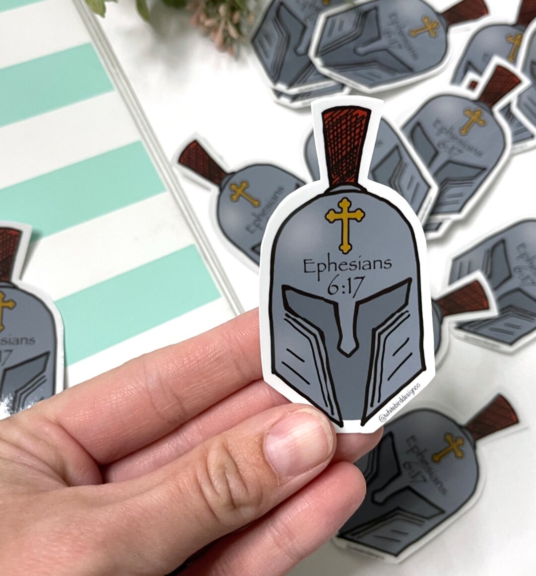 Helmet of Salvation Vinyl Decal Faith Stickers for Laptops, Binders ...