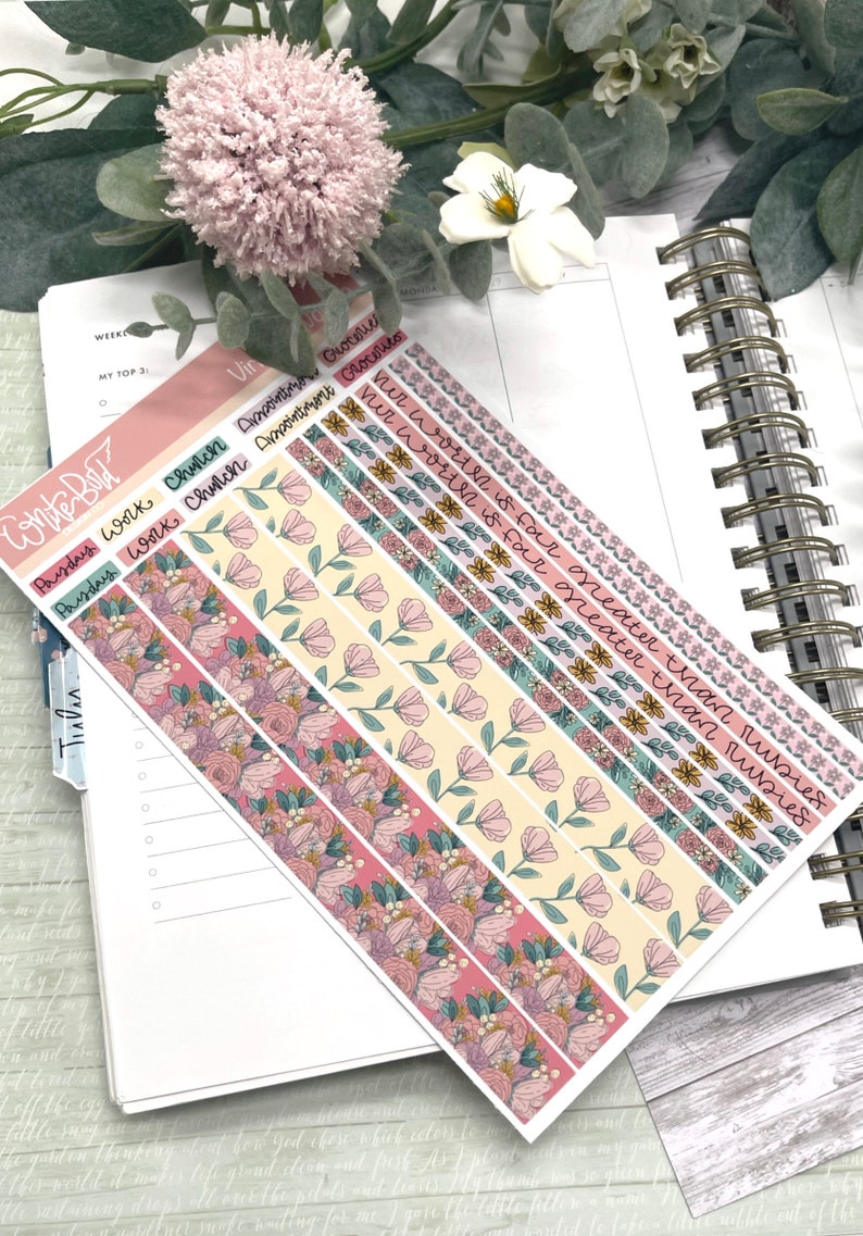 Floral Faith Planner Stickers: Virtuous Woman Bible Journaling - Etsy