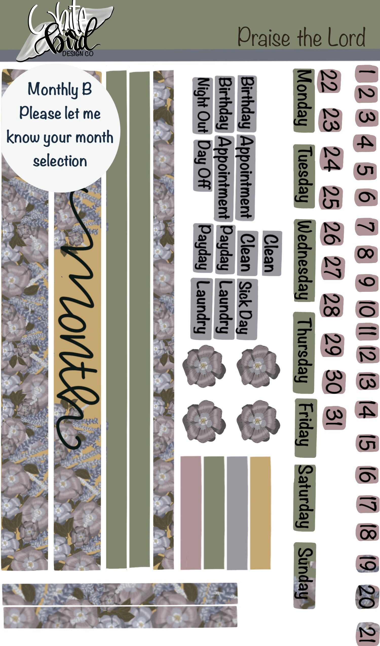 Praise the Lord Faith Sticker Sheets Christian Planner - Etsy