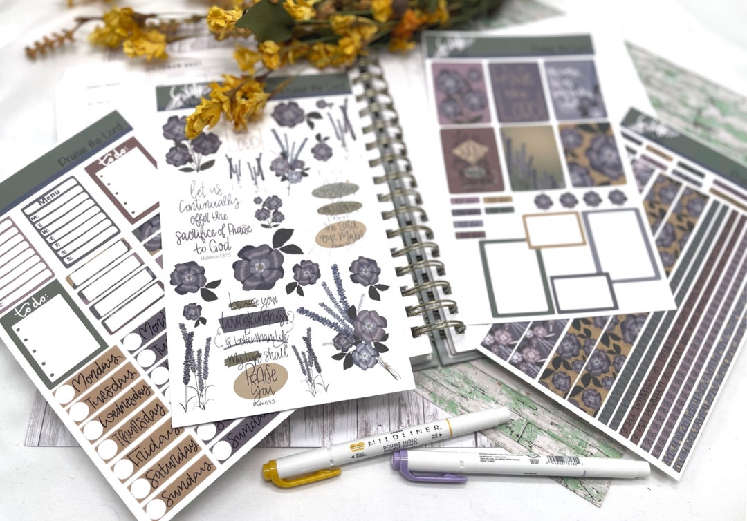 Praise the Lord Faith Sticker Sheets Christian Planner - Etsy