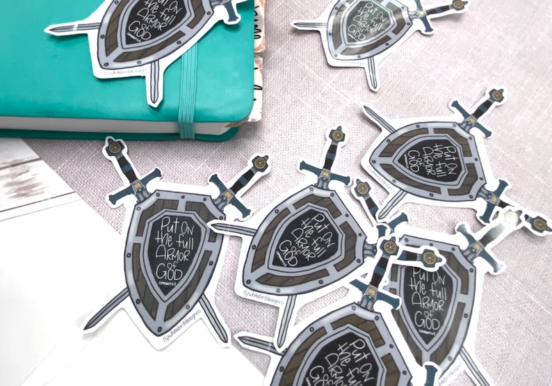 Put on the Armor of God Sword and Shield Sticker Ephesians - Etsy