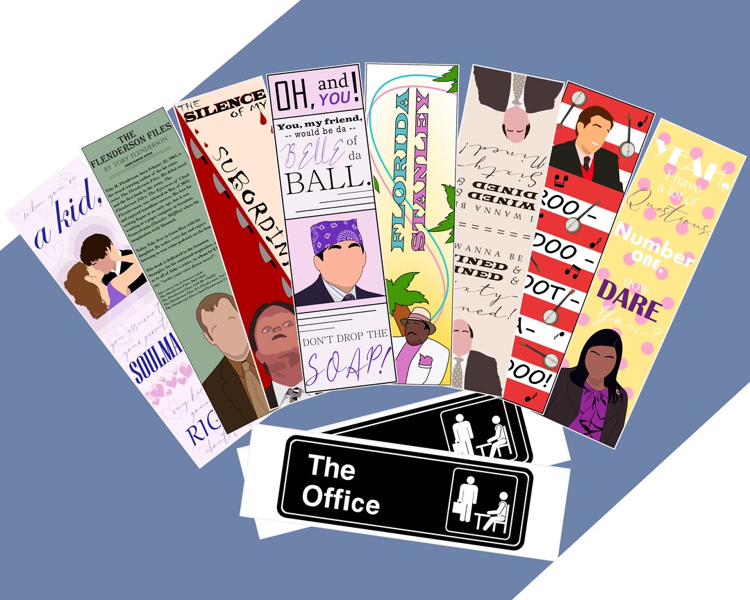 The Office Bookmarks Double-sided Laminated - Michael Scott, Dwight ...