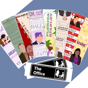 The Office Bookmarks Double-sided Laminated - Michael Scott, Dwight ...