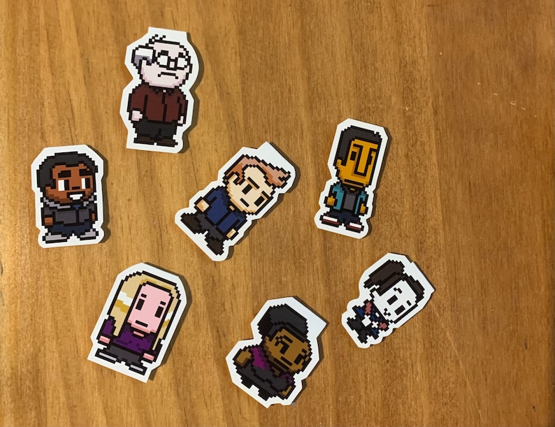 Magnetic Bookmarks Community 8-bit Video Game Characters the - Etsy